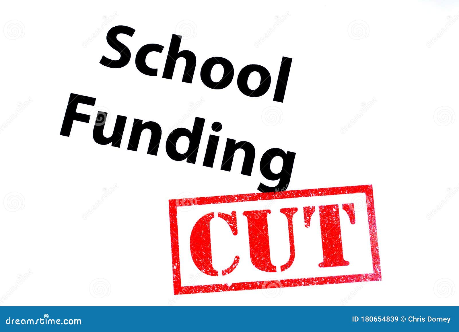 School Funding Cut stock illustration. Illustration of decreased ...