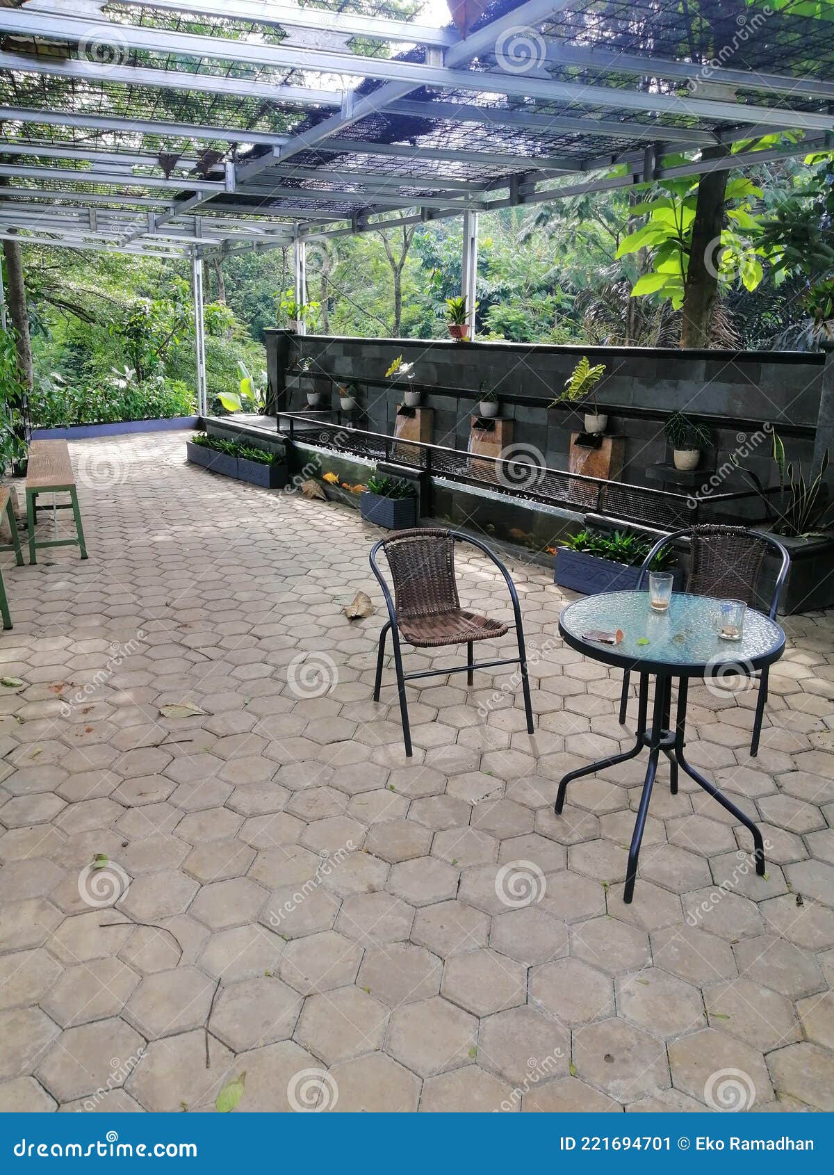 School Garden for Student Rest and Learning Stock Image - Image of tree ...