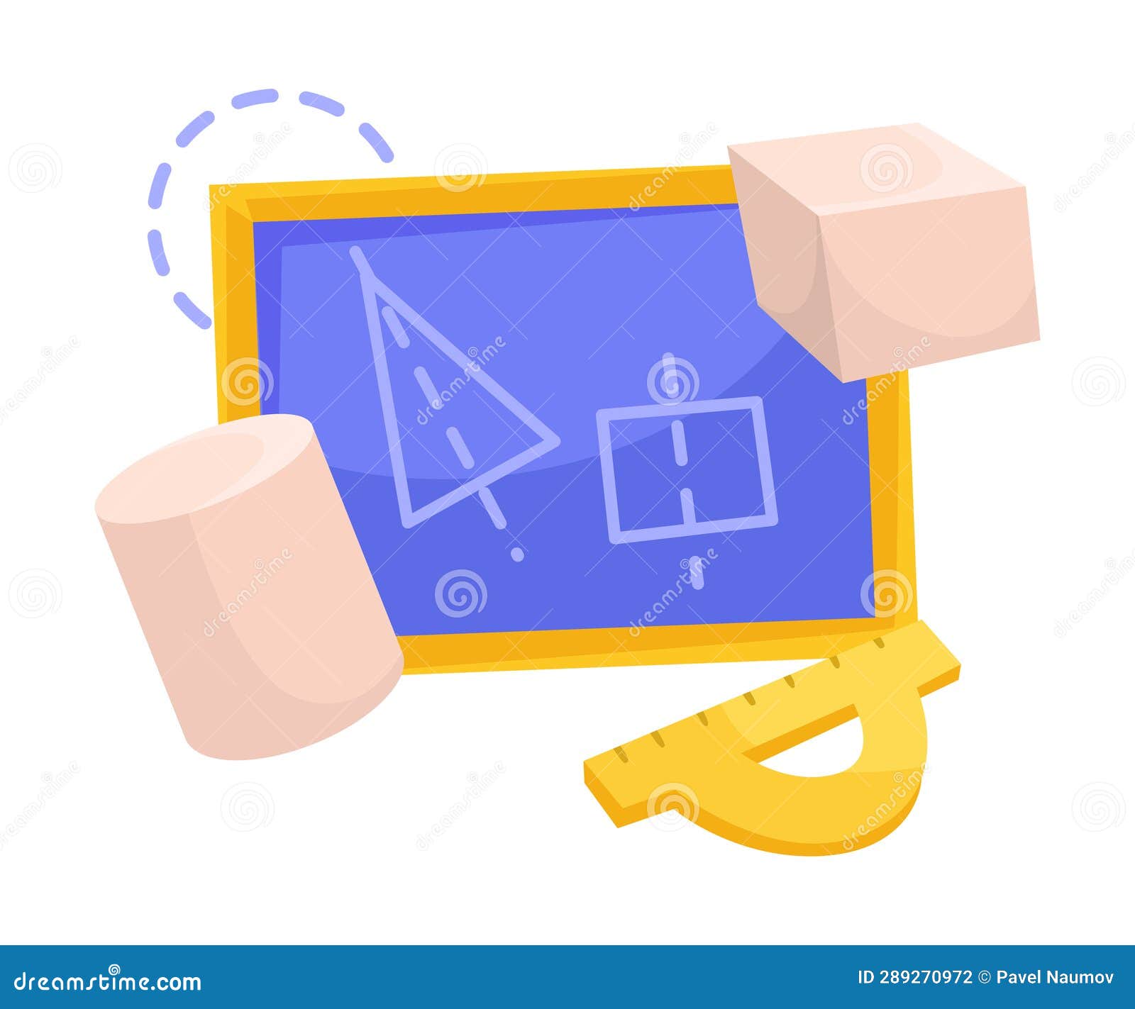 School Geometry Subject Composition with Education Object Vector ...