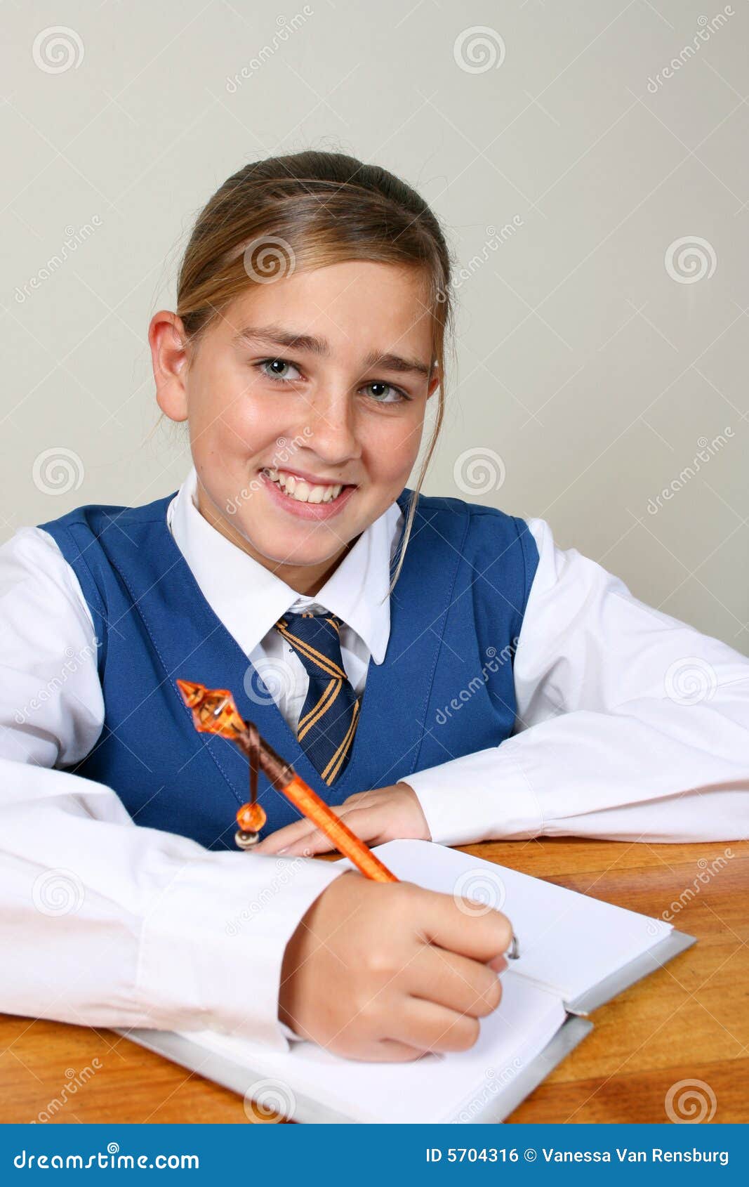 School Girl stock photo. Image of scholar, smiling, studying - 5704316