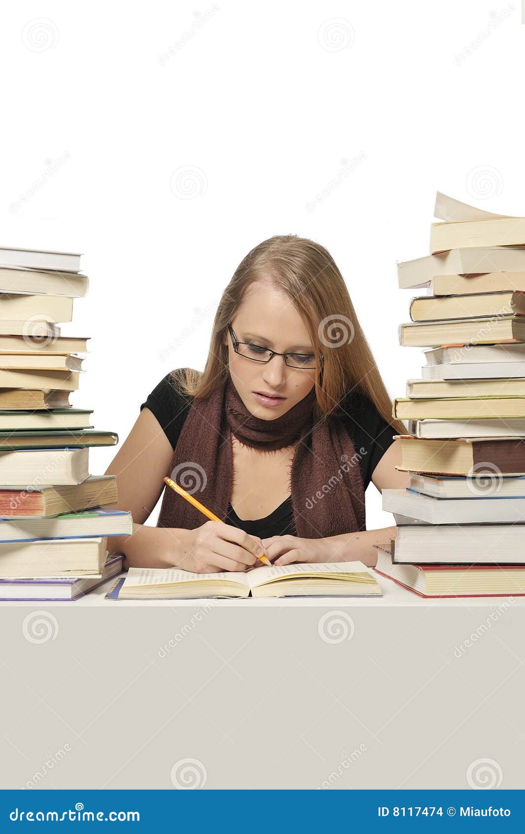 School girl stock photo. Image of learn, beautiful, reading - 8117474