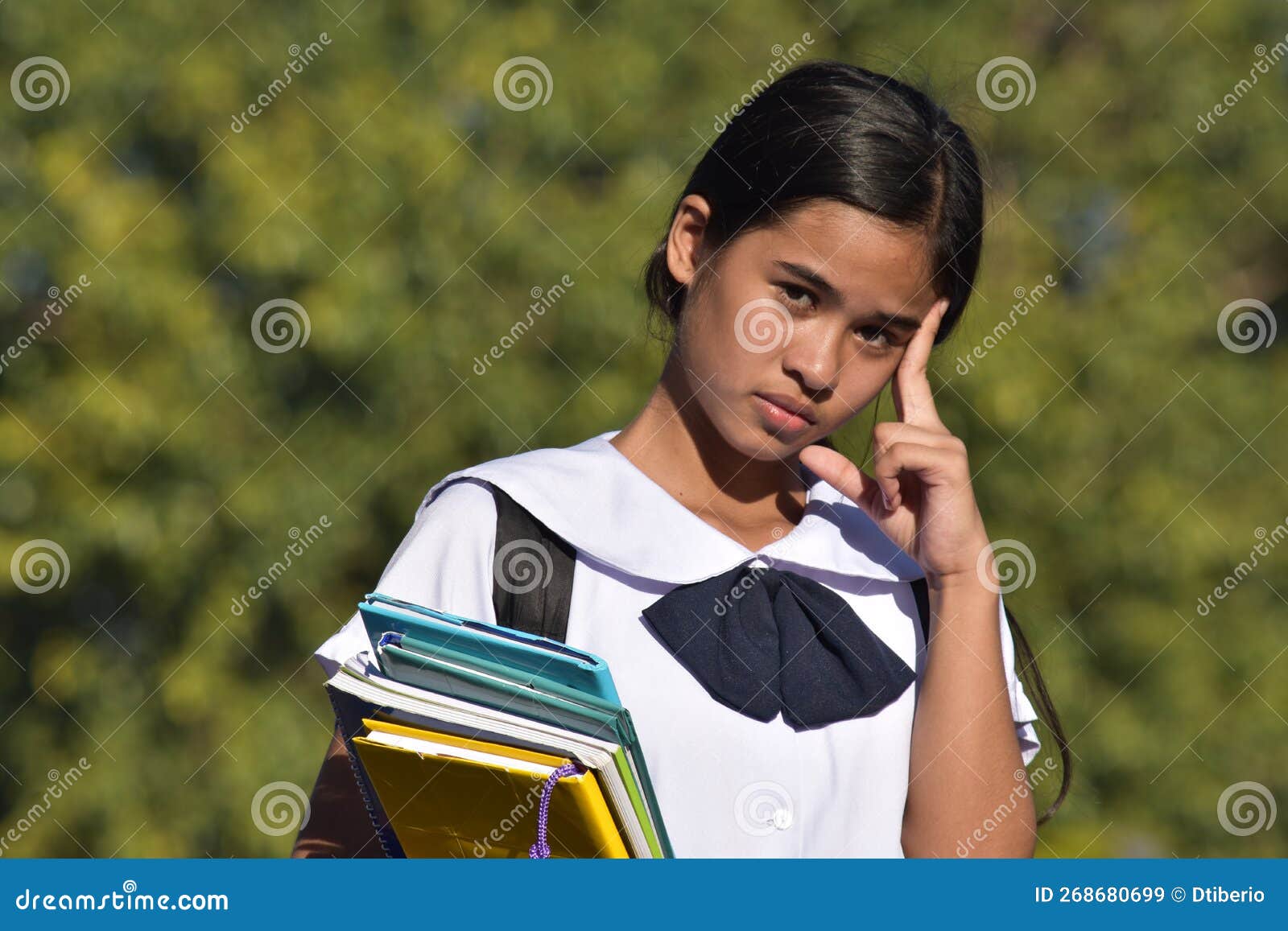 A School Girl Decision Making Stock Image - Image of childhood ...