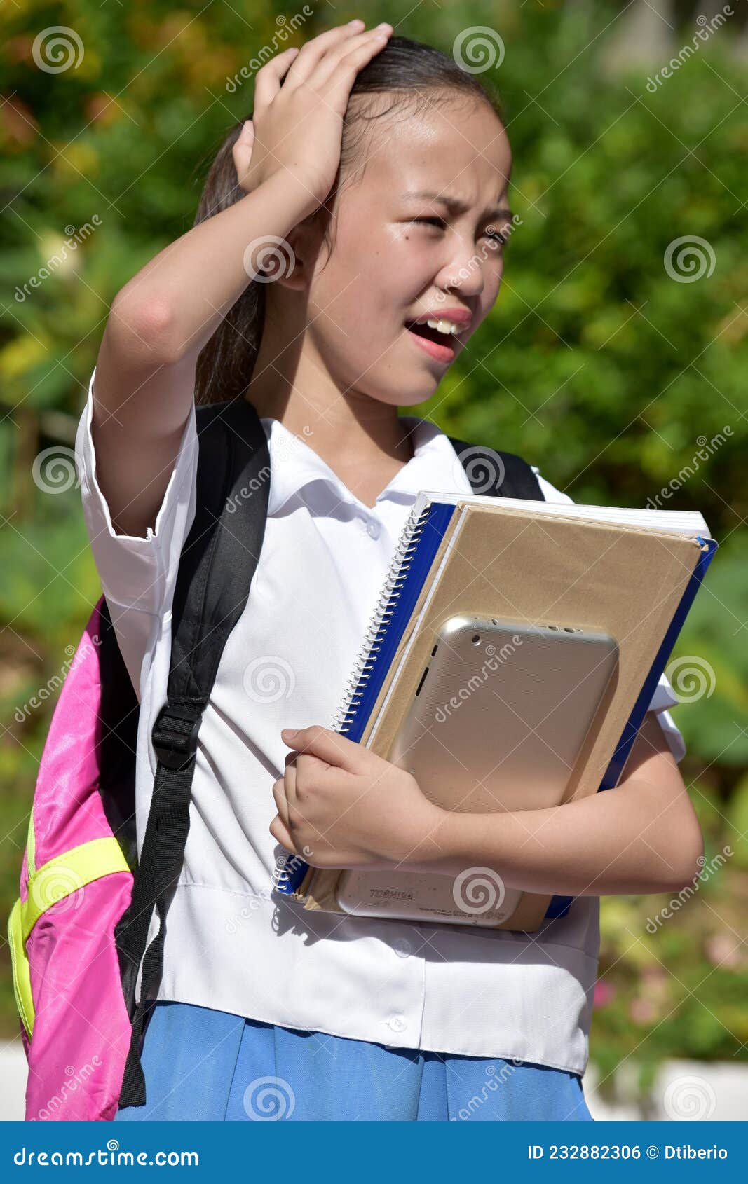 A School Girl and Failure stock photo. Image of unsuccessful - 232882306