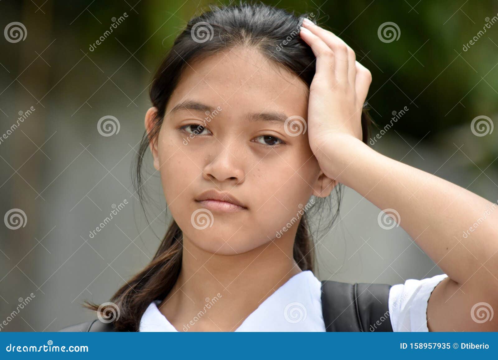 An a School Girl Memory Problems Stock Image - Image of pretty, varsity ...
