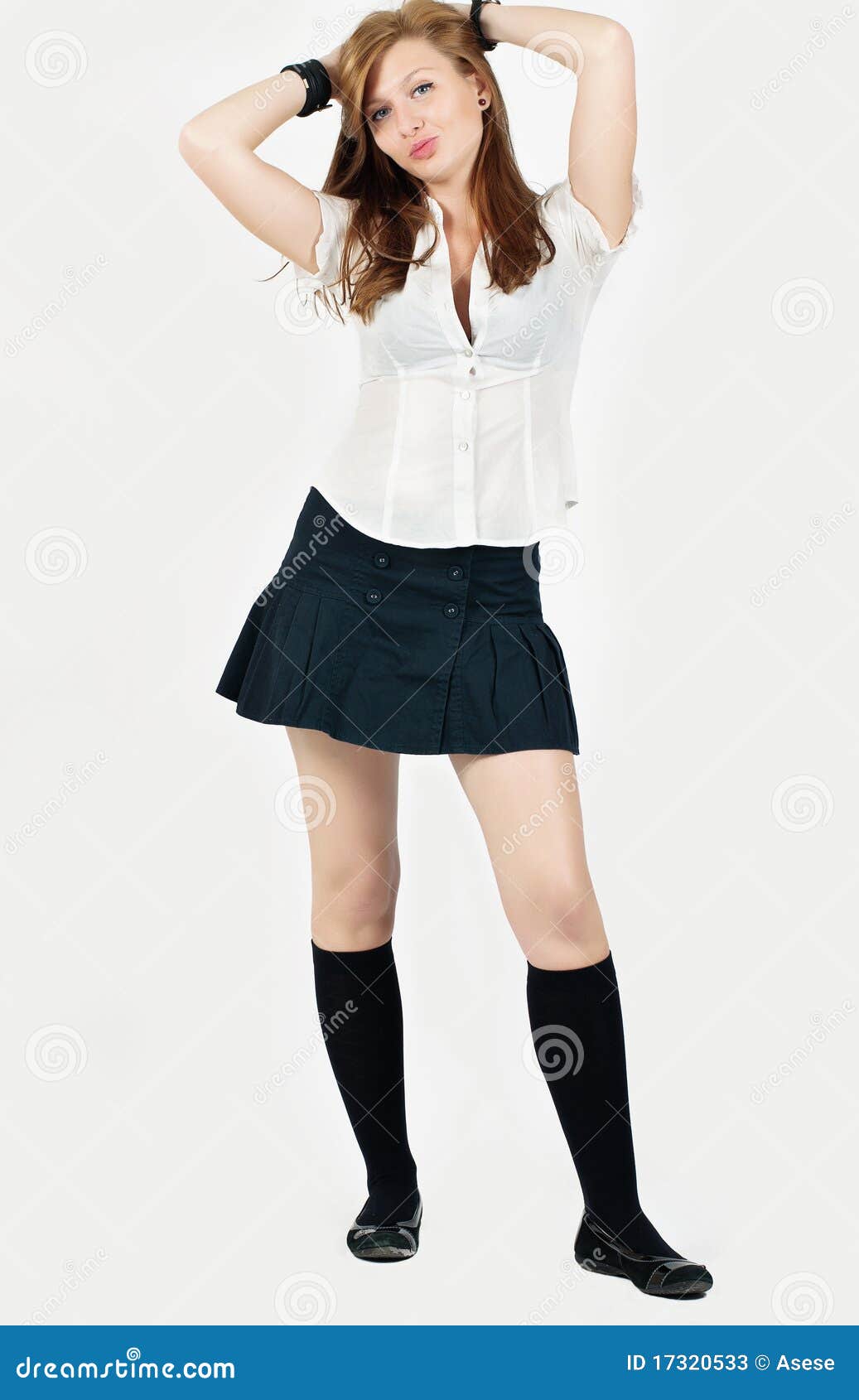 School girl mocking stock image. Image of gray, girl - 17320533