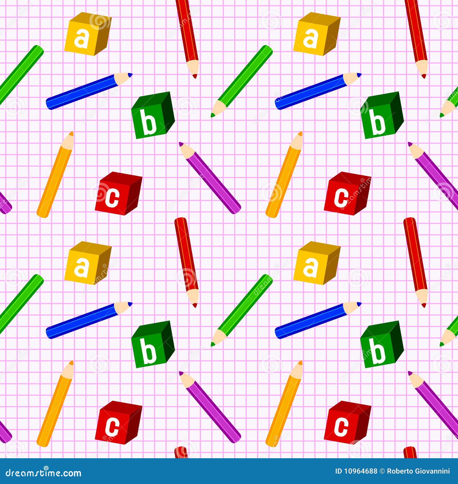 School Girl Seamless Pattern Stock Vector - Illustration of elementary ...