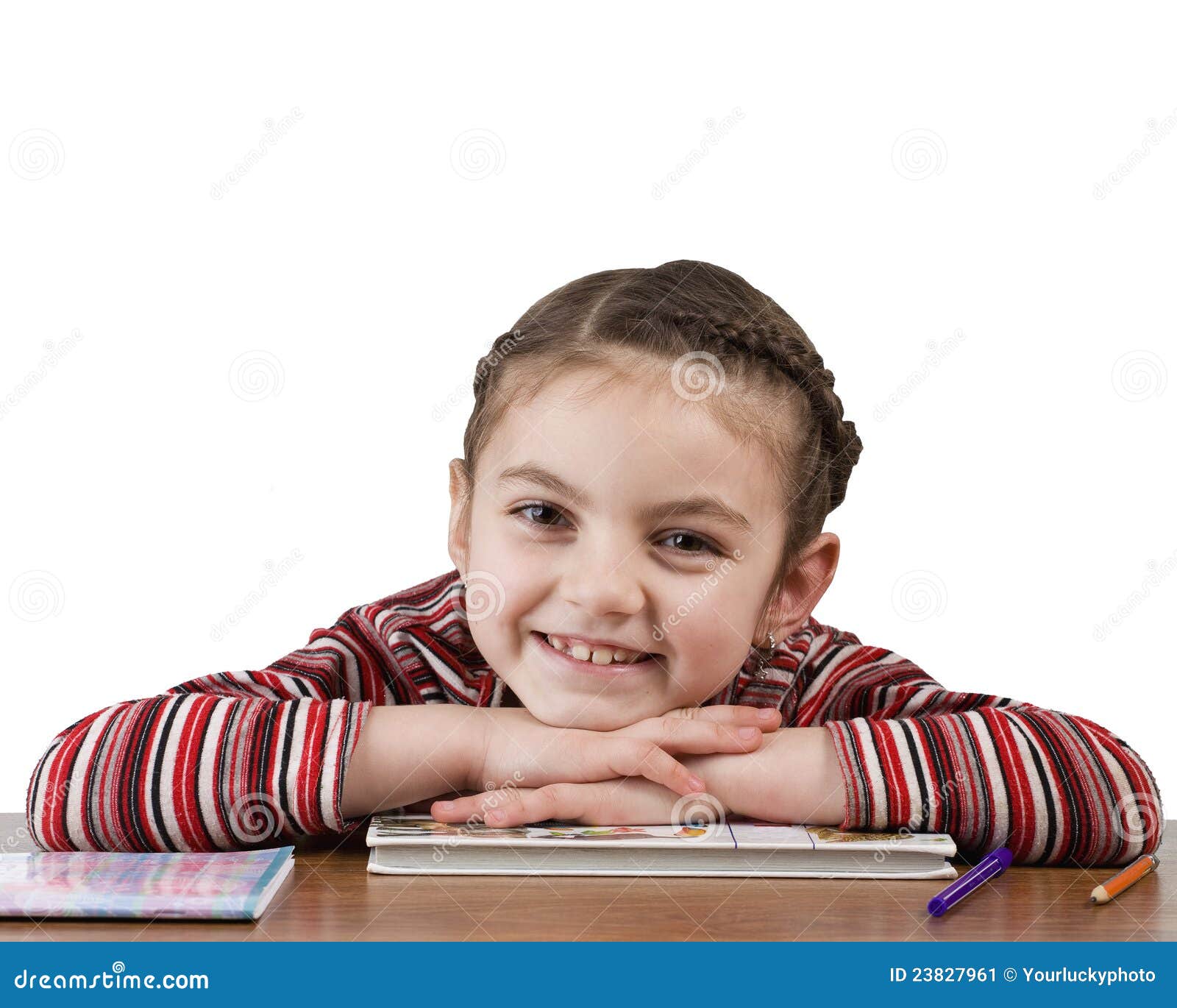 School Girl Smiling into Camera Stock Image - Image of smile, preparing ...