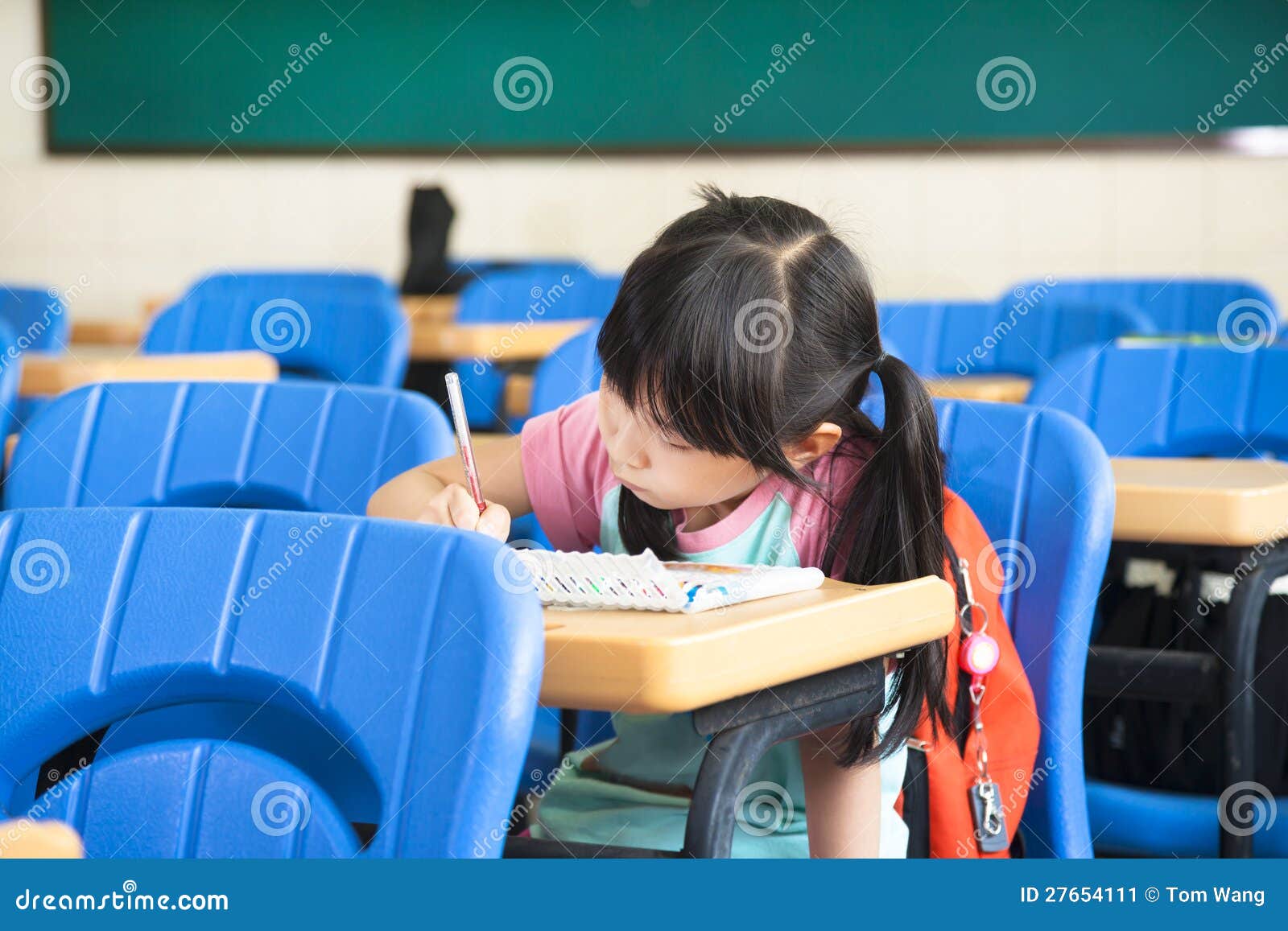 School girl study alone stock image. Image of school - 27654111