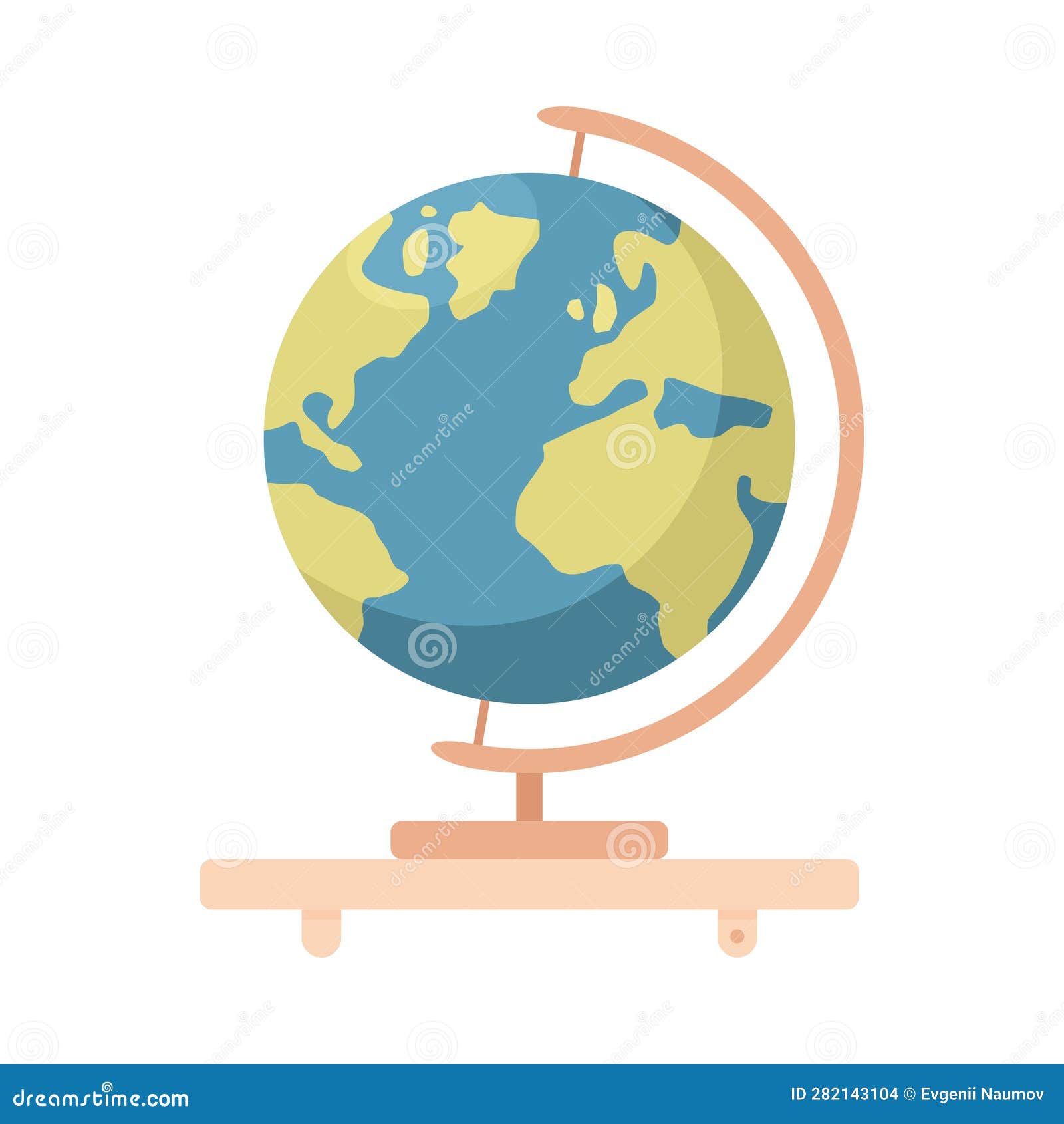 School Globe Model on Leg for Study Vector Illustration Stock Vector ...