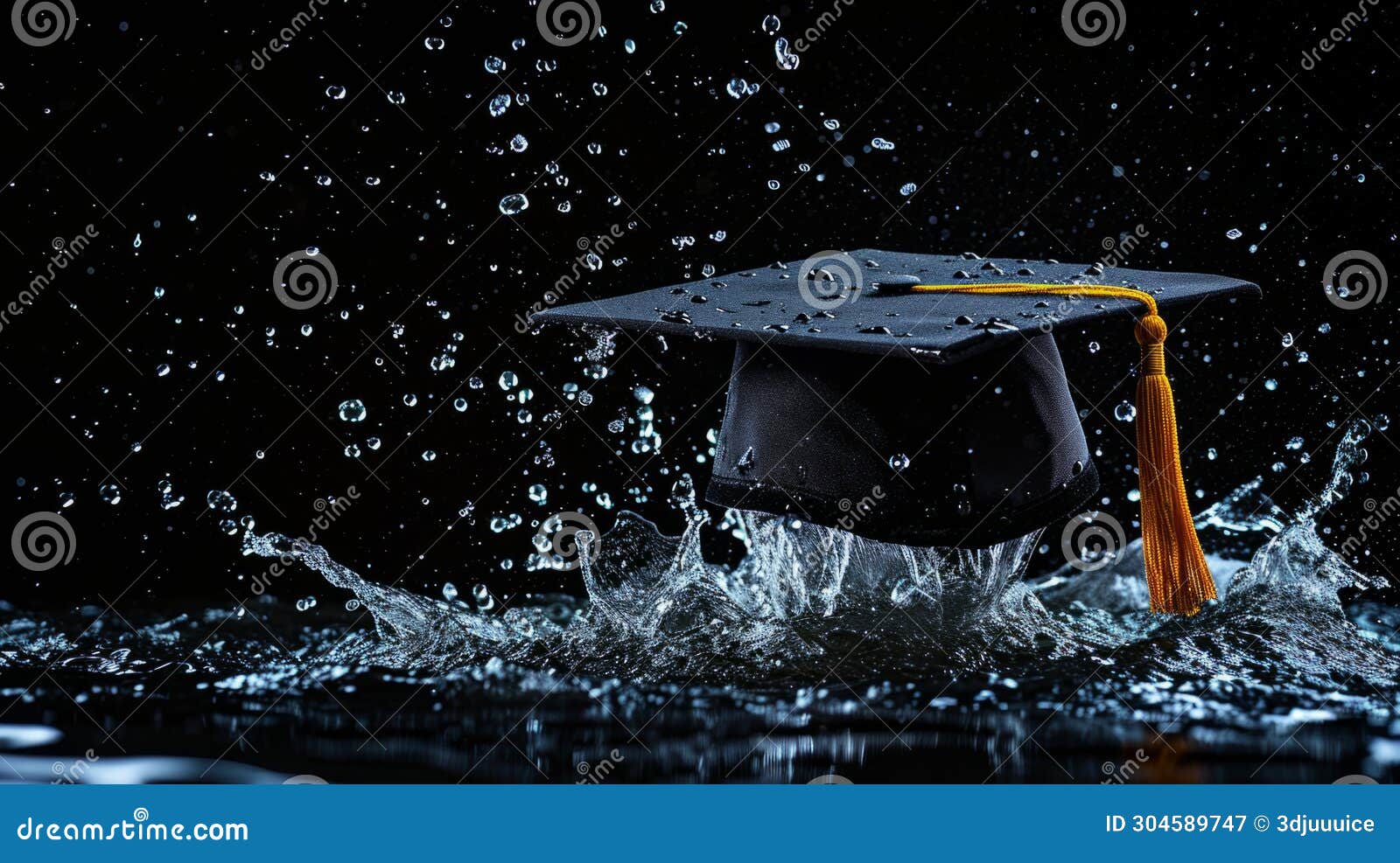 School Graduation Cap Education Symbol Horizontal Illustration. Stock ...