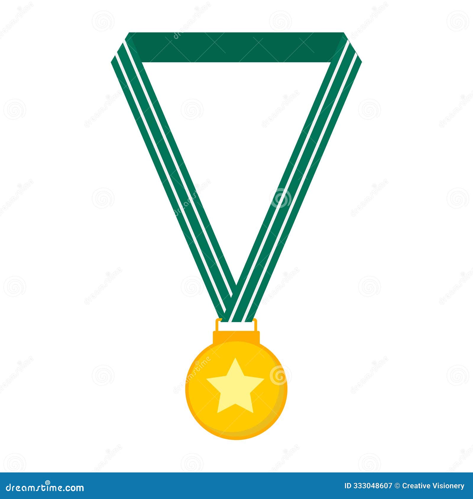 Graduation Medal Isolated Coloring Page For Kids Cartoon Vector ...