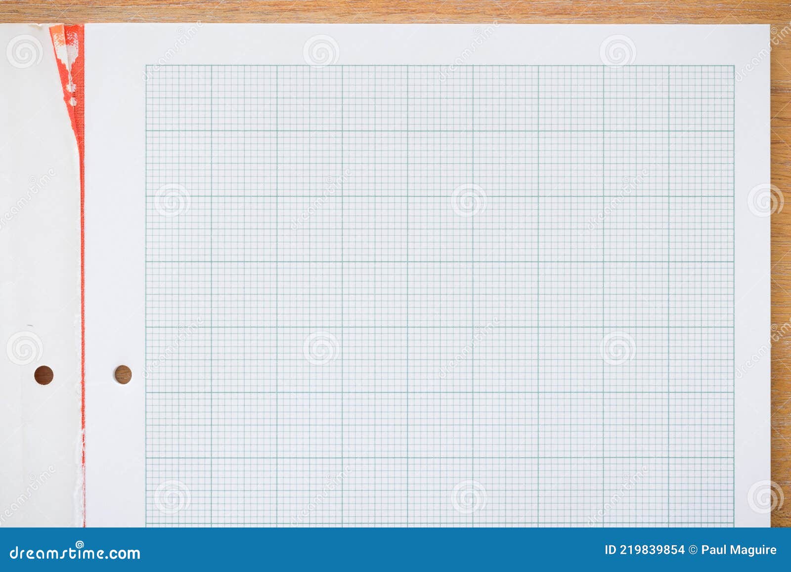School Graph Paper Notebook, Real Paper on Desk Stock Photo - Image of ...