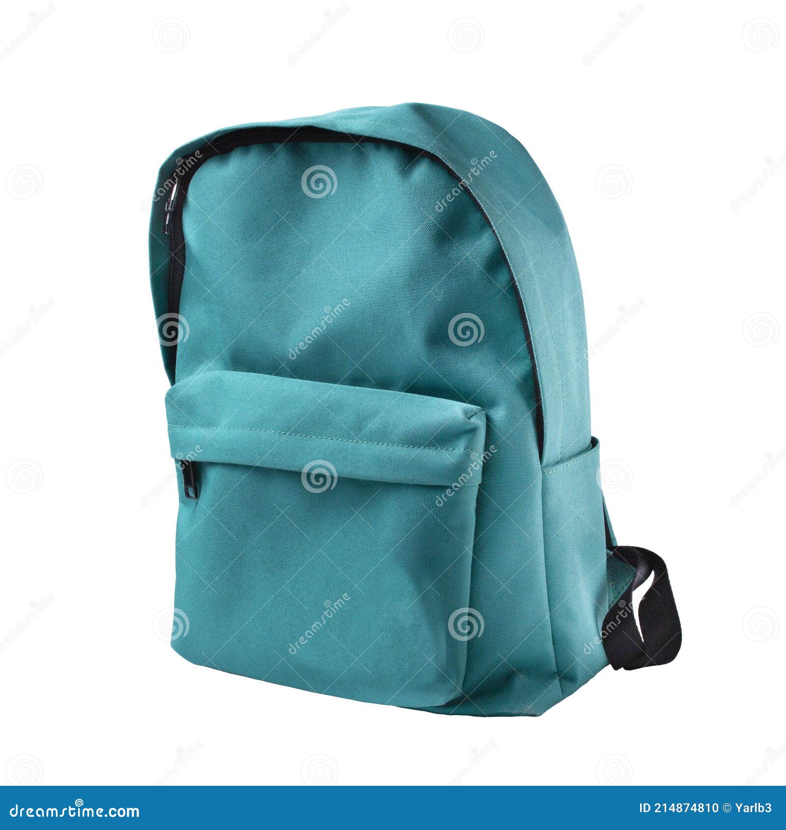 School Green Backpack Isolated on White Stock Photo - Image of storage ...