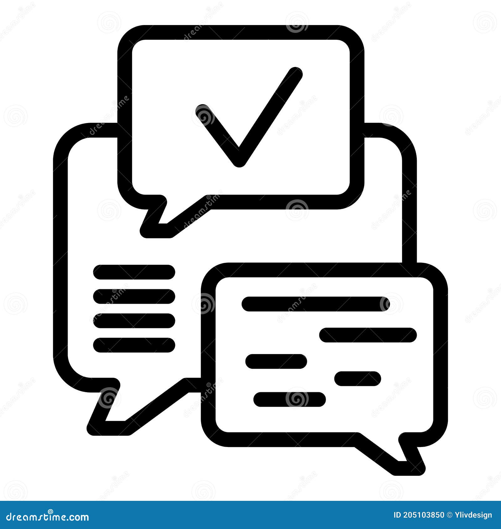 School Group Chat Icon, Outline Style Stock Vector - Illustration of ...