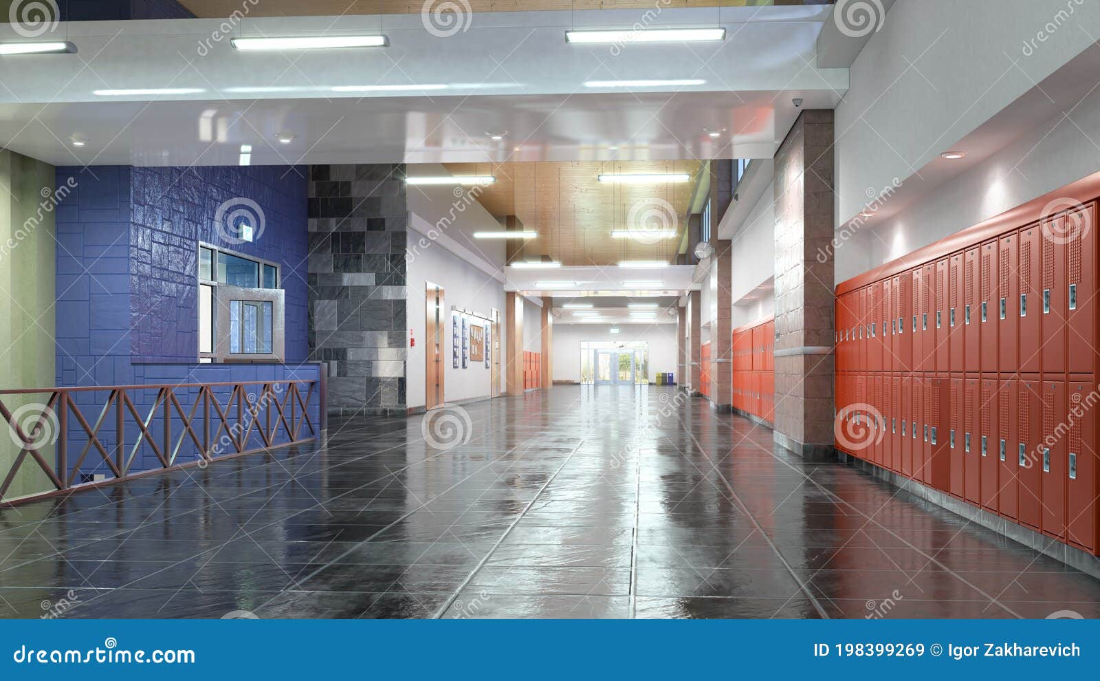 School hall interior. stock illustration. Illustration of hall - 198399269