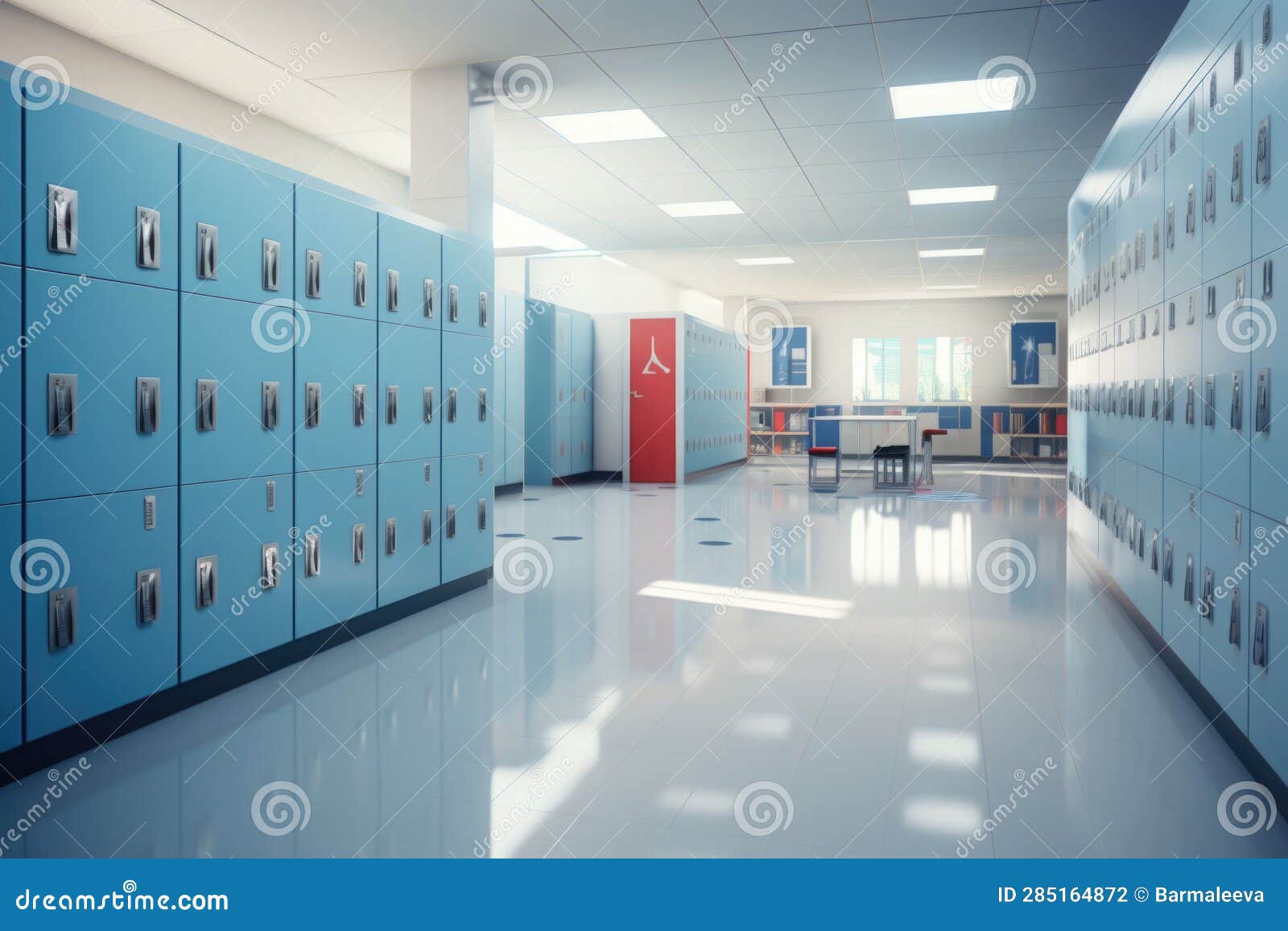 Modern Lockers At A Busy Bus Station For Travelers, Featuring Buses And ...