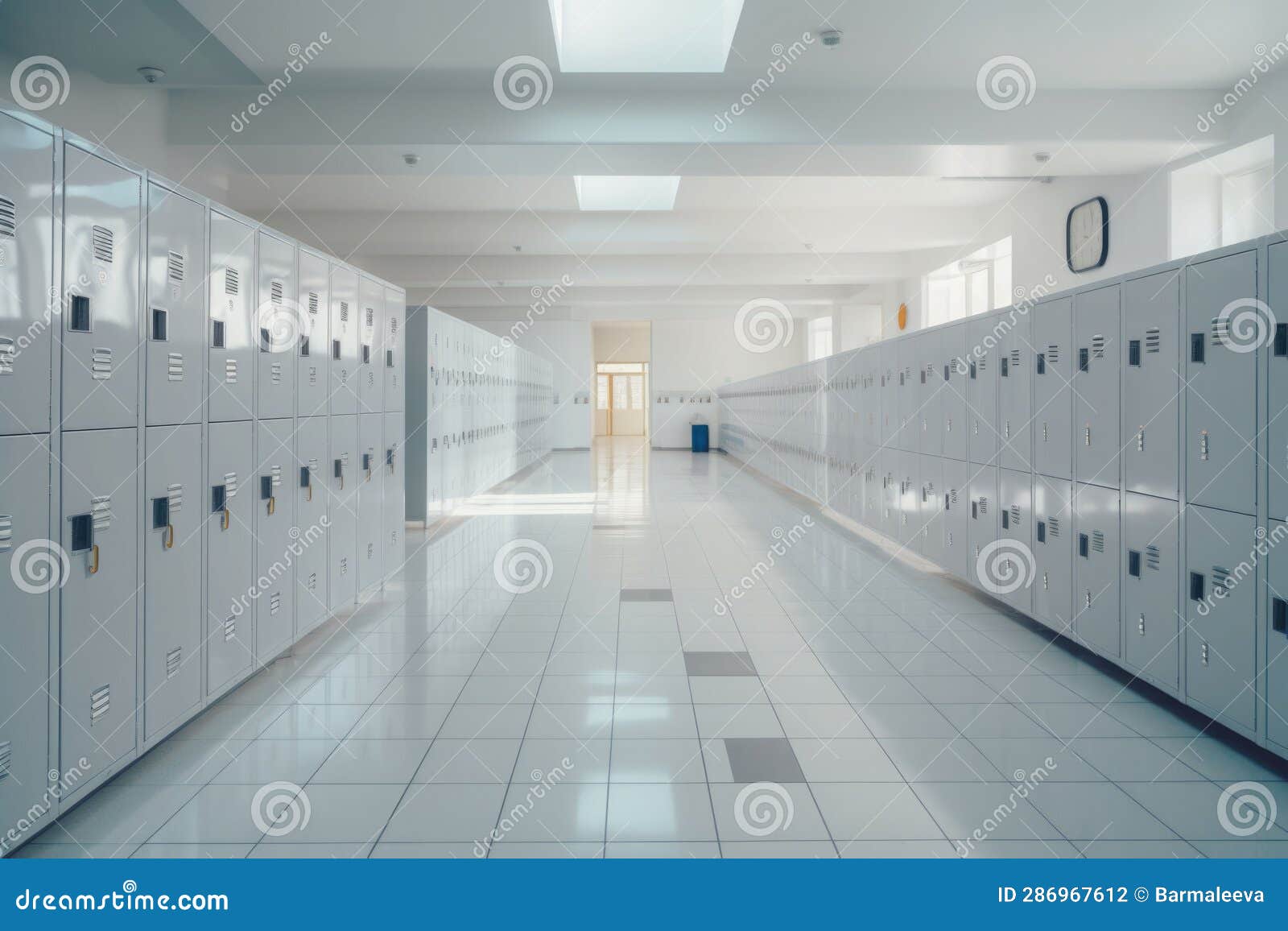 Modern Lockers At A Busy Bus Station For Travelers, Featuring Buses And ...