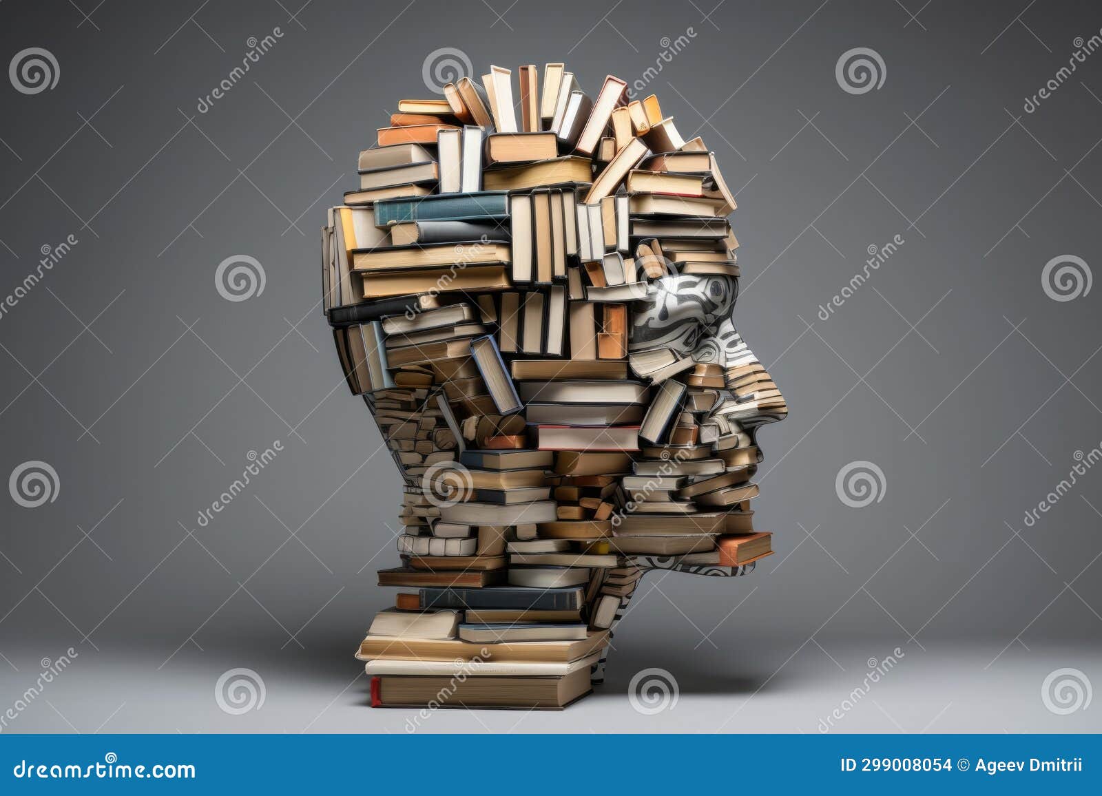 School Head Reading University Education Collection Concept Study ...