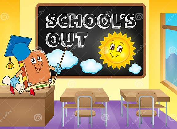 School Holidays Theme Image 6 Stock Vector - Illustration of board ...