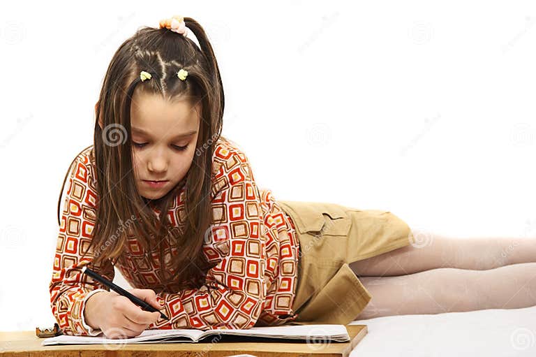 School homework stock photo. Image of reading, desk, pencil - 3599338