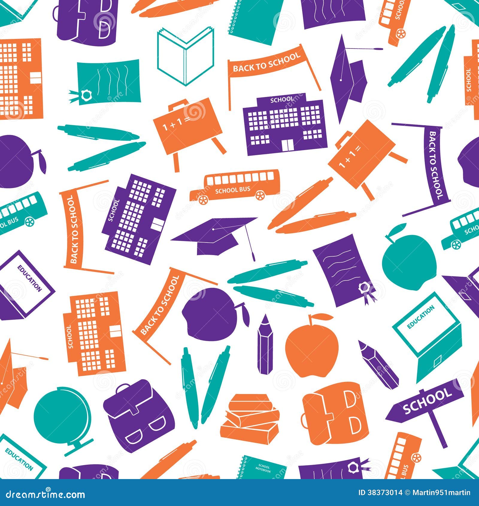 School icon color pattern stock vector. Illustration of knapsack - 38373014