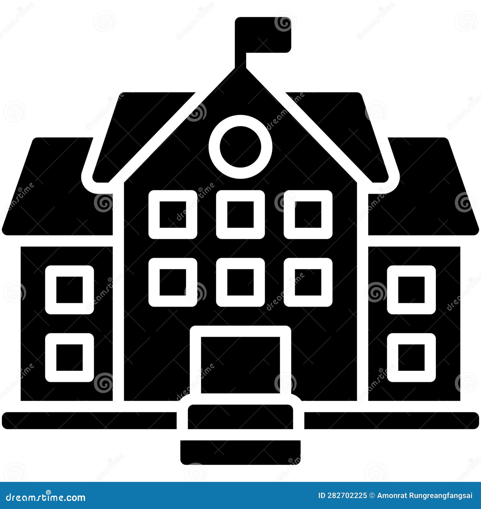 School Icon, High School Related Vector Illustration Stock Vector ...