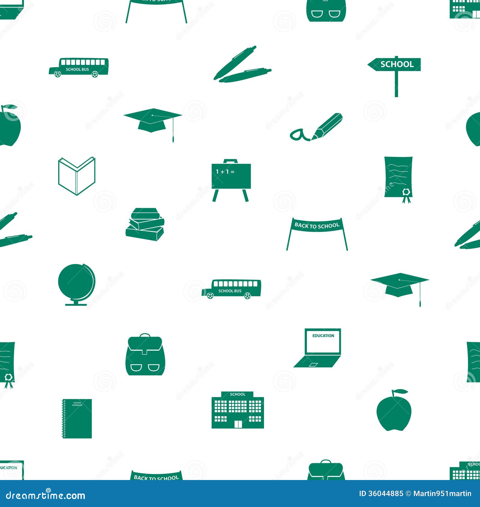 School icon pattern eps10 stock vector. Illustration of learning - 36044885