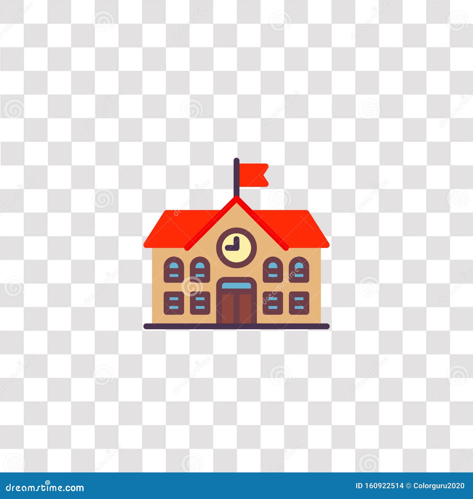 School Icon Sign and Symbol. School Color Icon for Website Design and ...