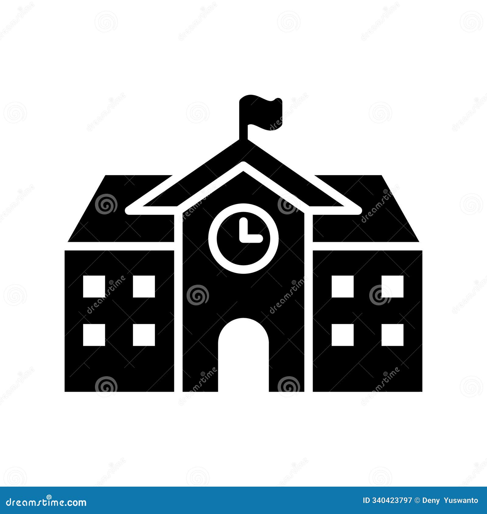School Icon Vector Design Template Basic RGB Stock Illustration ...
