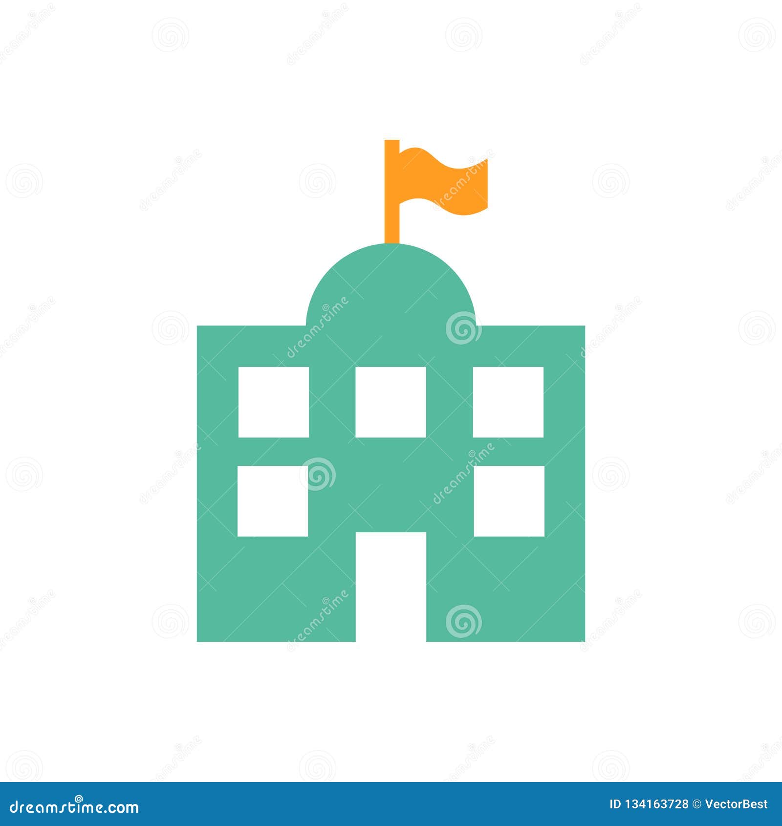 School Icon Vector Sign and Symbol Isolated on White Background Stock ...