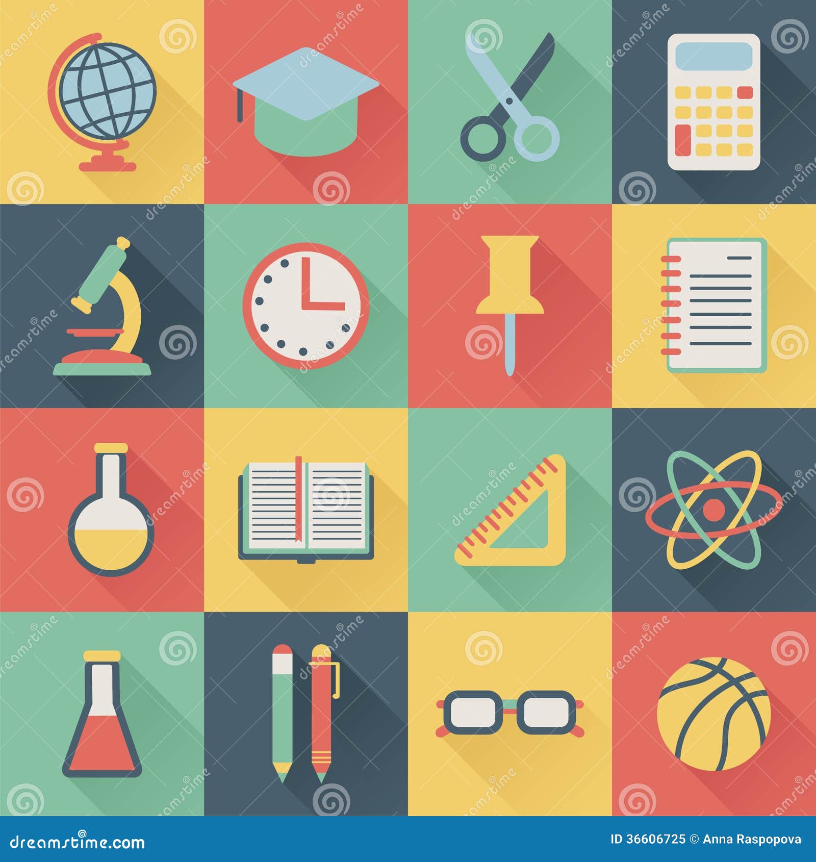 School icons stock vector. Illustration of icon, child - 36606725