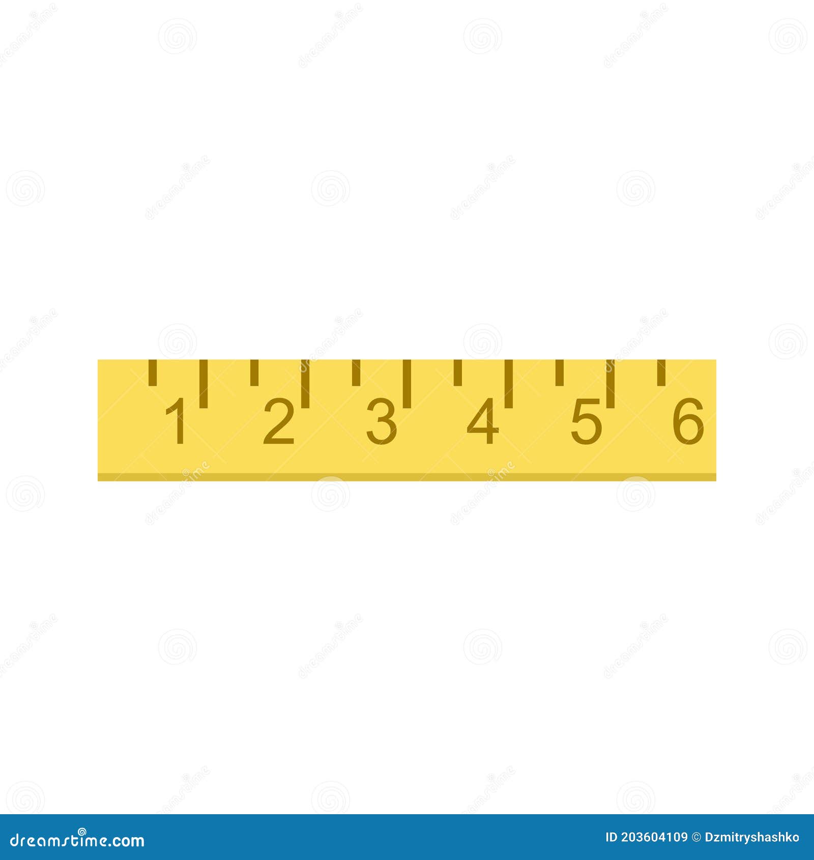 School 6 inch ruler icon stock vector. Illustration of closeup - 203604109