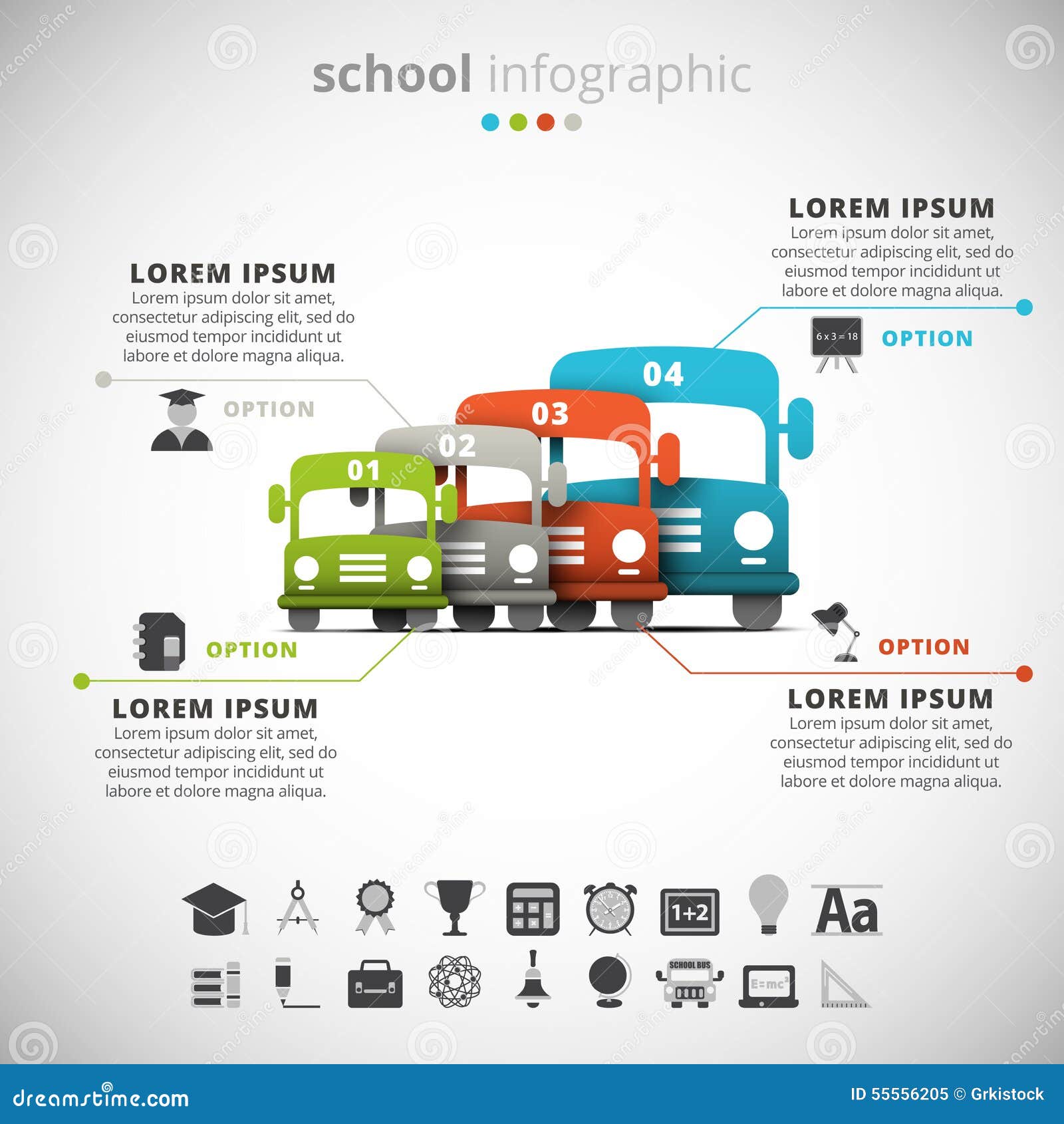 School infographic stock vector. Illustration of learn - 55556205