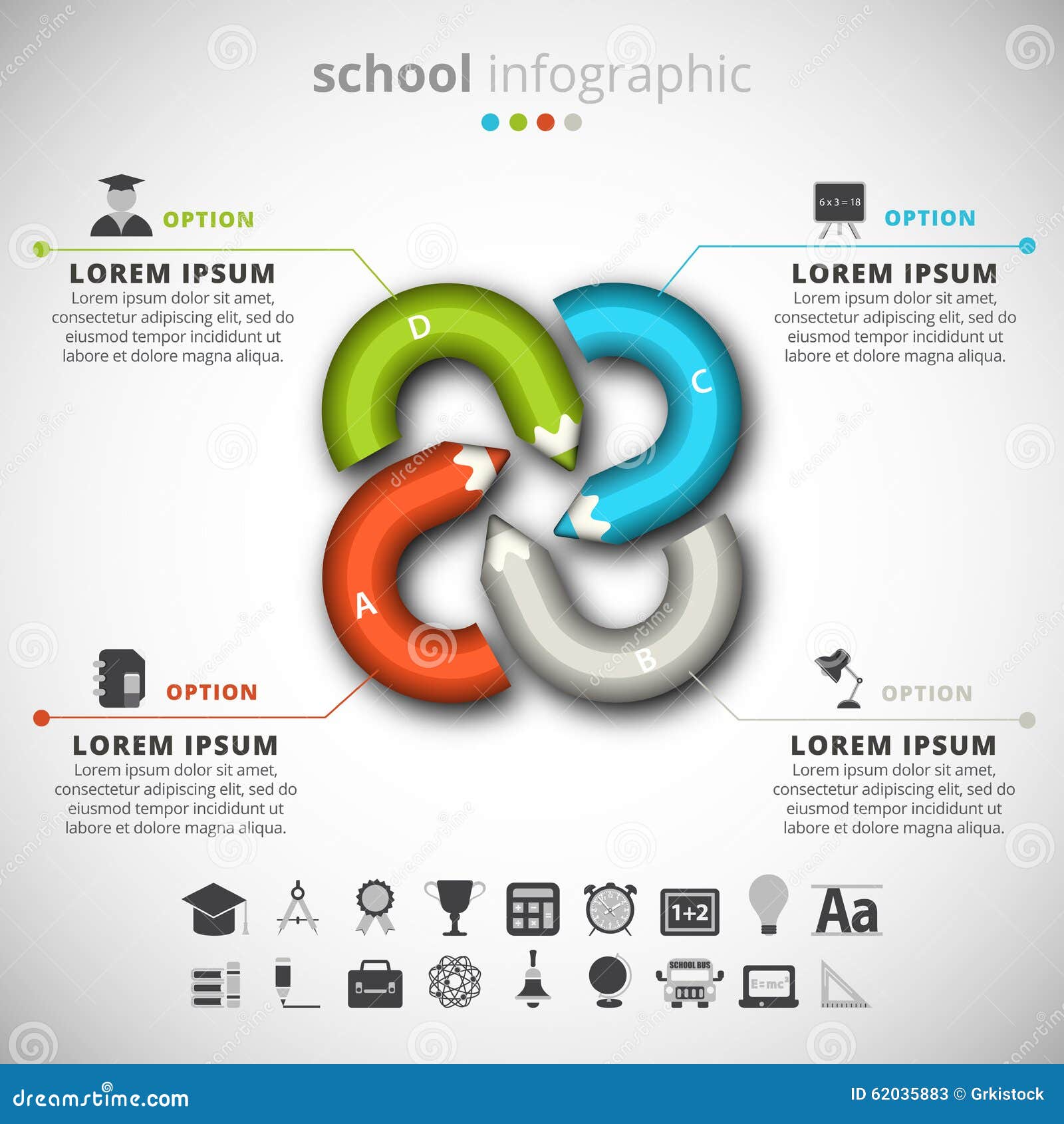 School Infographic stock vector. Illustration of promotion - 62035883