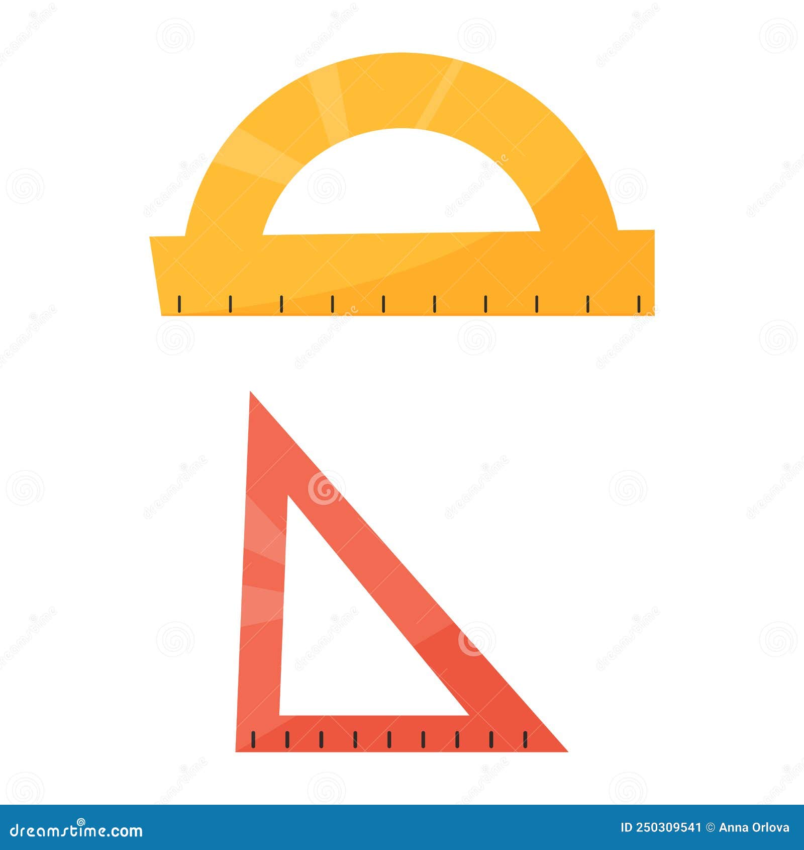 School Instruments, Rulers Vector Illustration In Cartoons Style With ...