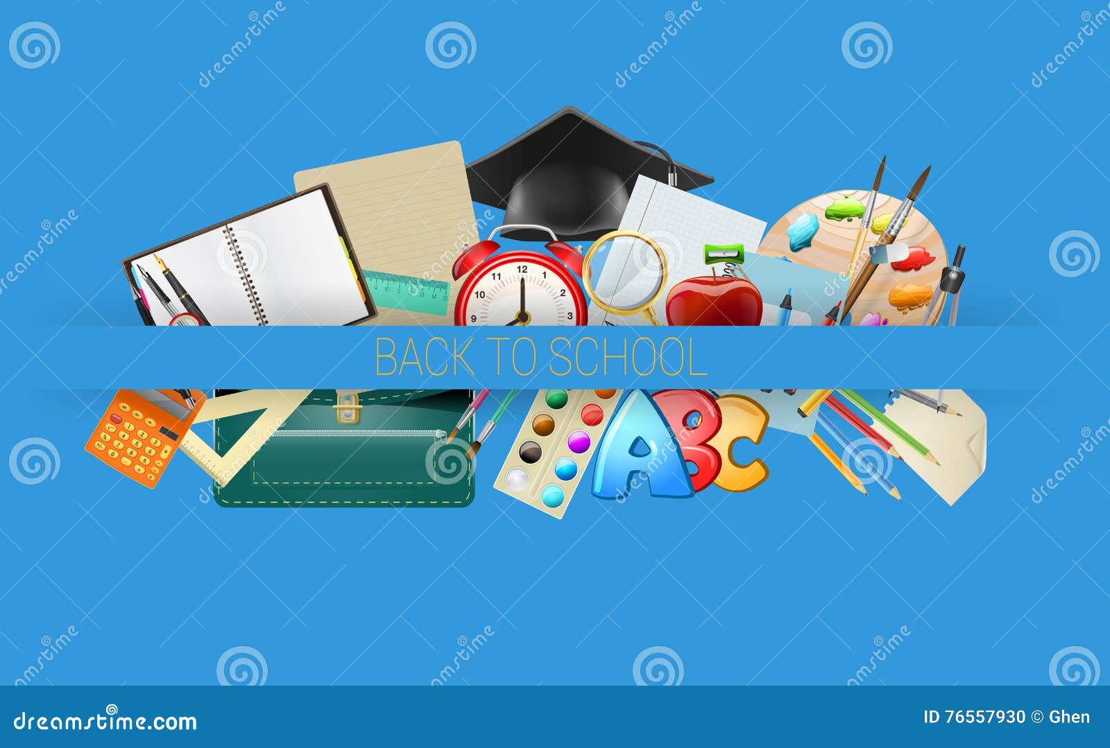 School items background stock vector. Illustration of background - 76557930