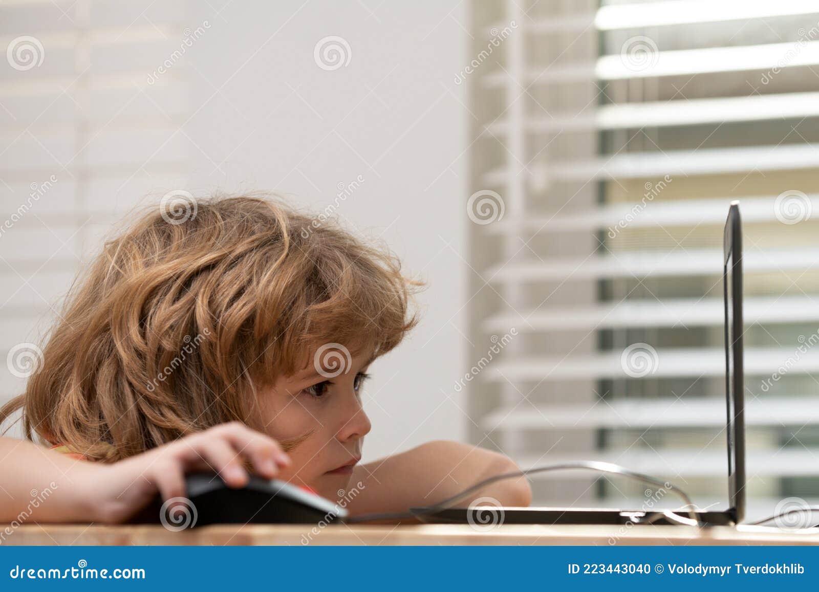 School Kid Doing Homework. Pupil Gets Ready for School. Portrait of ...