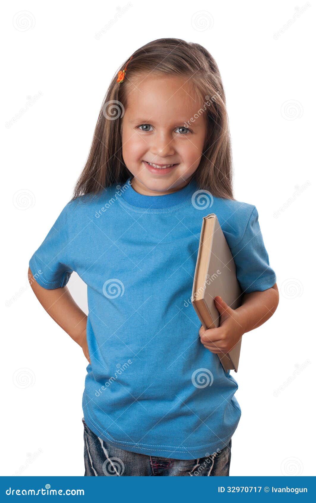 School Kid Holding a Notebook Stock Image - Image of innocent ...
