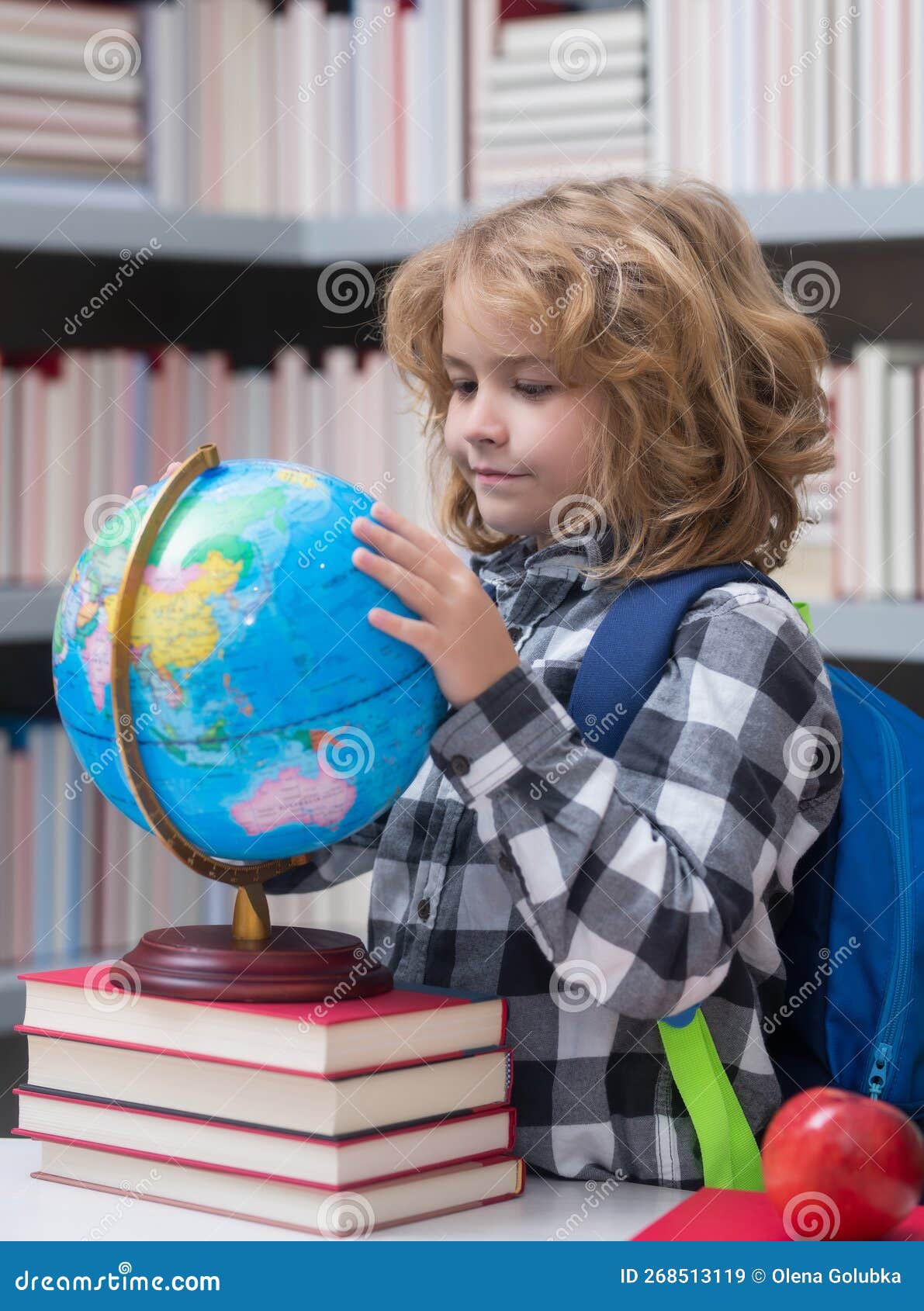 School Kid Student Learning, Study Language or Literature at School ...