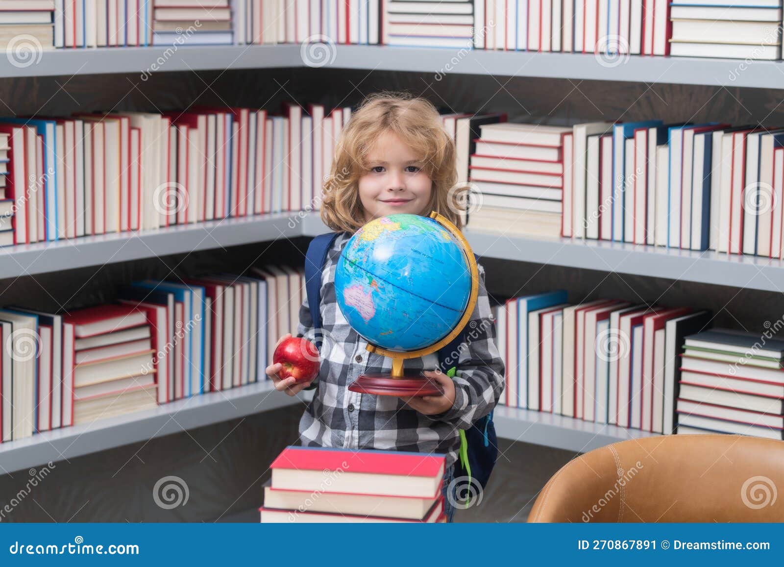 School Kid Student Learning, Study Language or Literature at School ...
