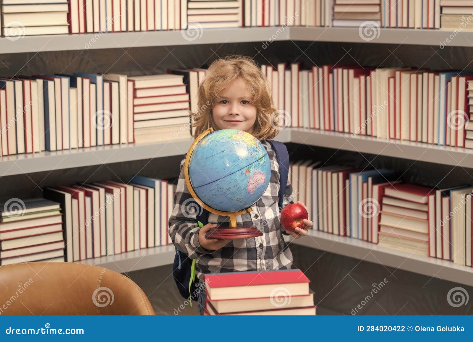 School Kid Student Learning, Study Language or Literature at School ...