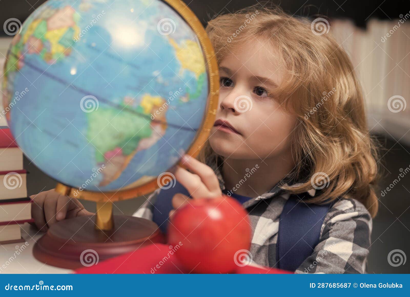 School Kid Student Learning, Study Language or Literature at School ...