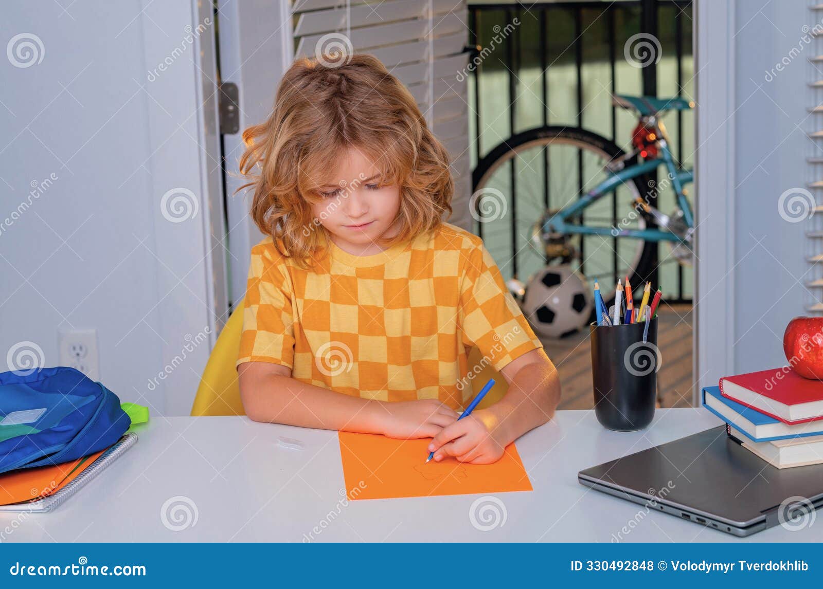 School Kid Student Learning, Study Language or Literature, Writing ...