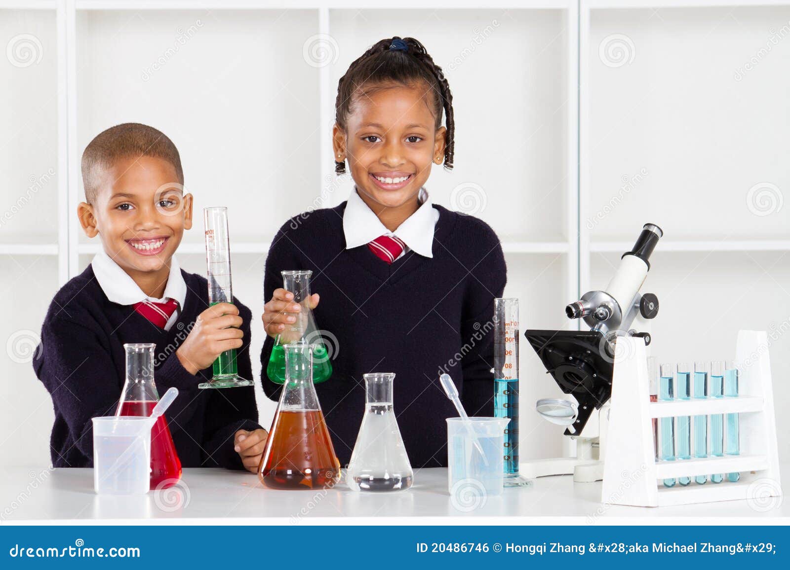 School kids stock photo. Image of microscope, child, elementary - 20486746