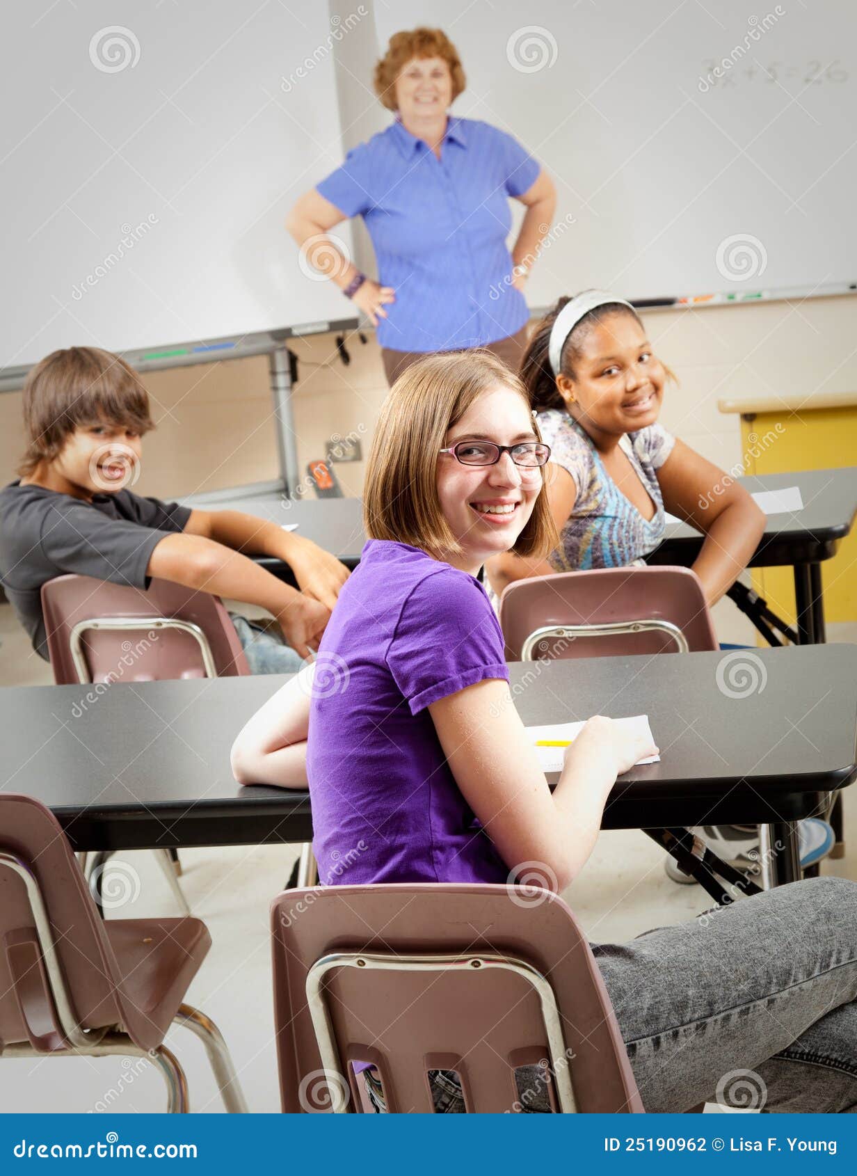 School Kids in Class stock photo. Image of adolescent - 25190962