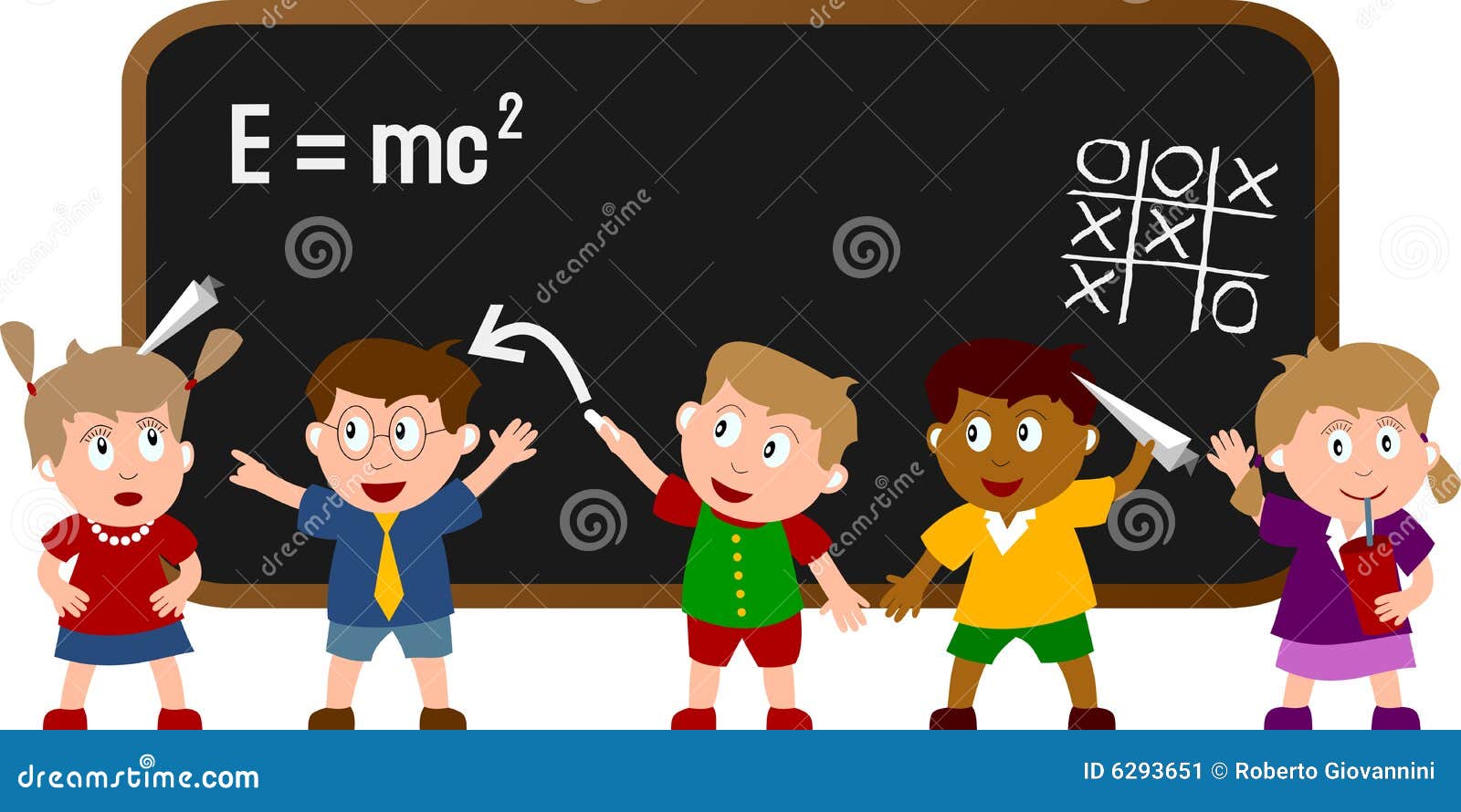 School Kids Classroom [1] Cartoon Vector | CartoonDealer.com #6293651
