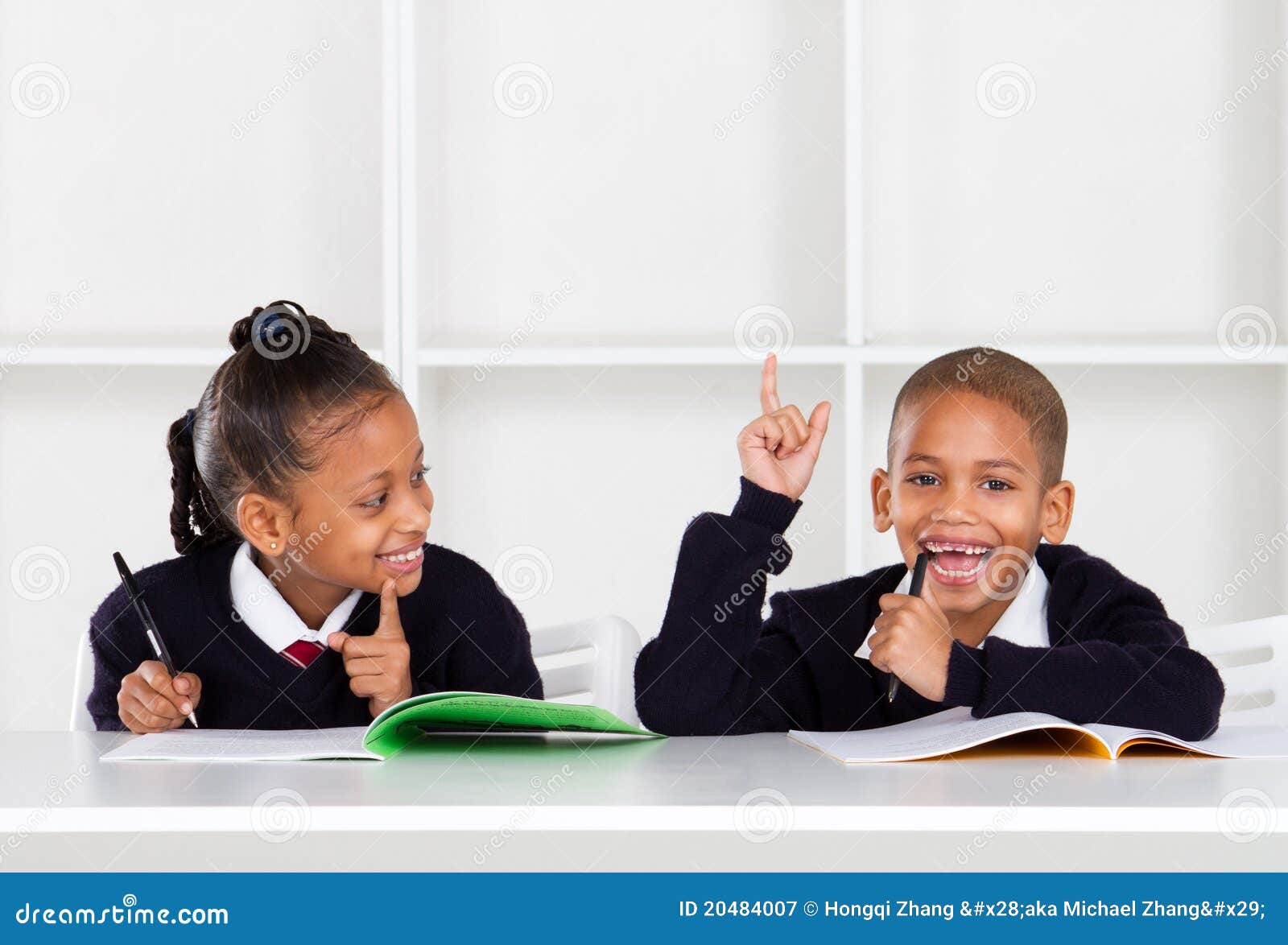 School kids in classroom stock image. Image of answer - 20484007