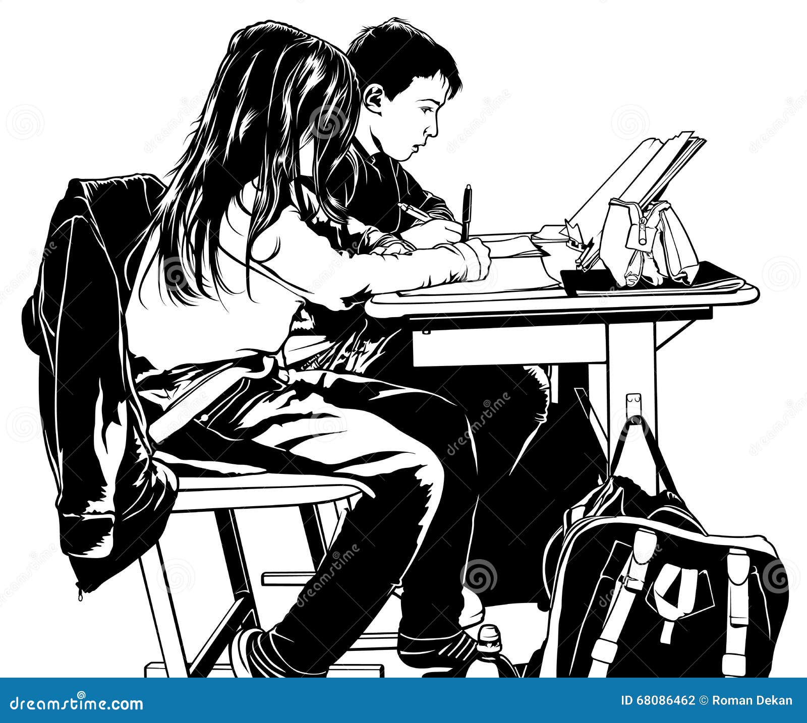 School Kids in Classroom stock vector. Illustration of pupil - 68086462 School Kids in Classroom stock vector. Illustration of pupil - 68086462
