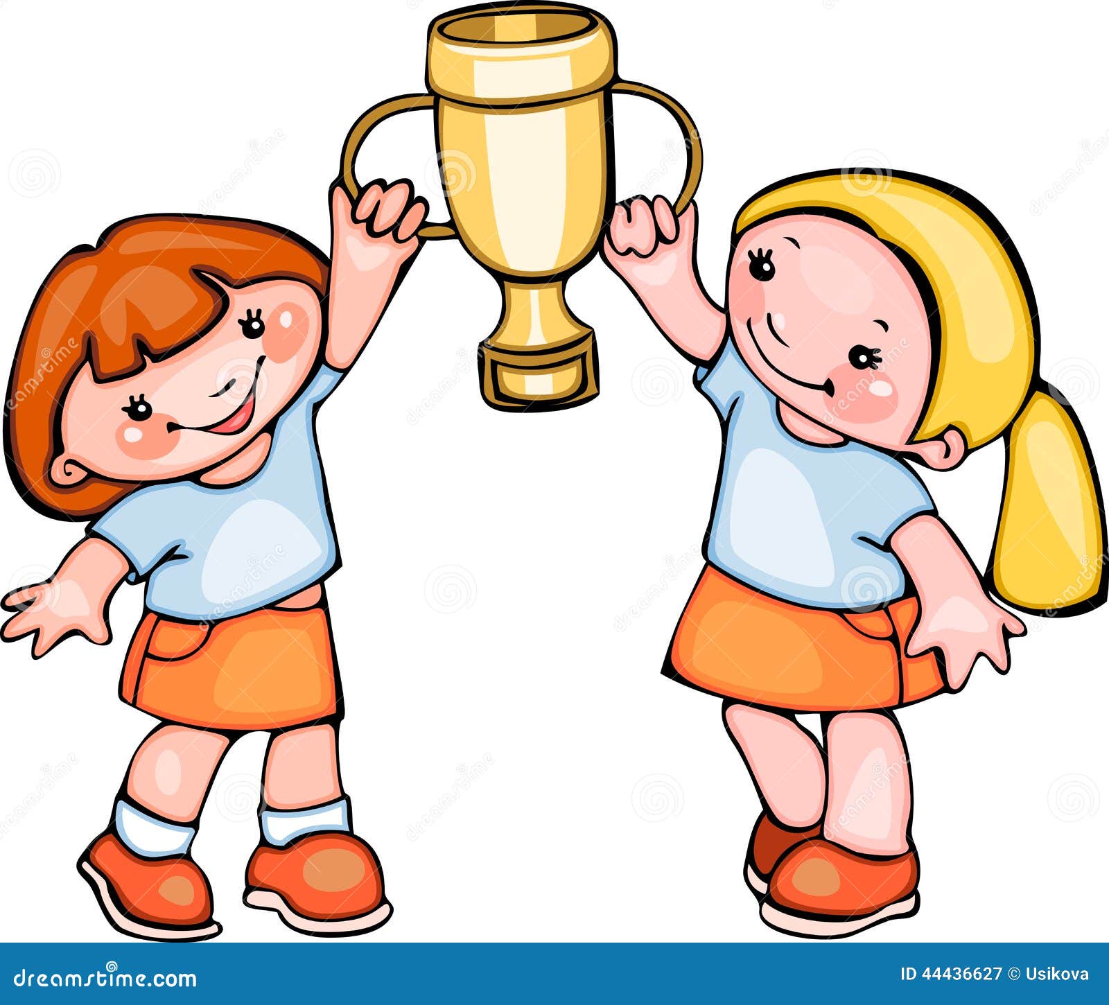 School kids with cup stock vector. Illustration of girls - 44436627