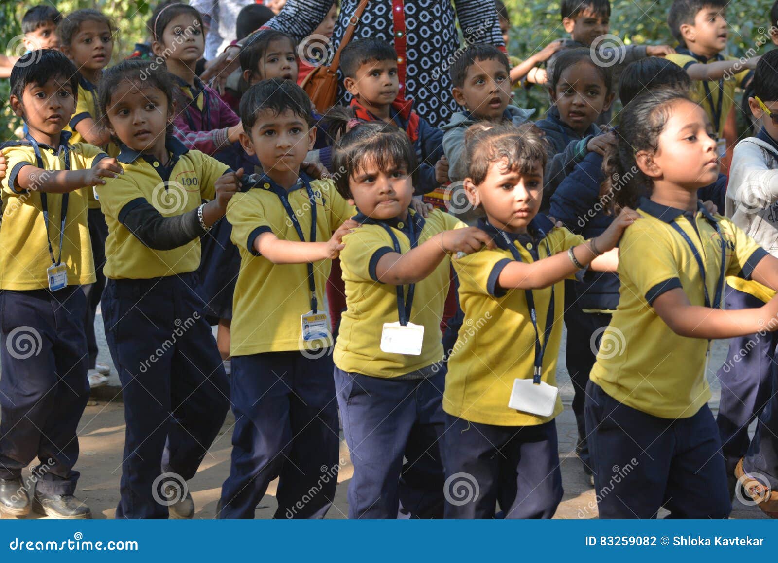 School Kids Queueing Up for Gathering Editorial Photography - Image of ...
